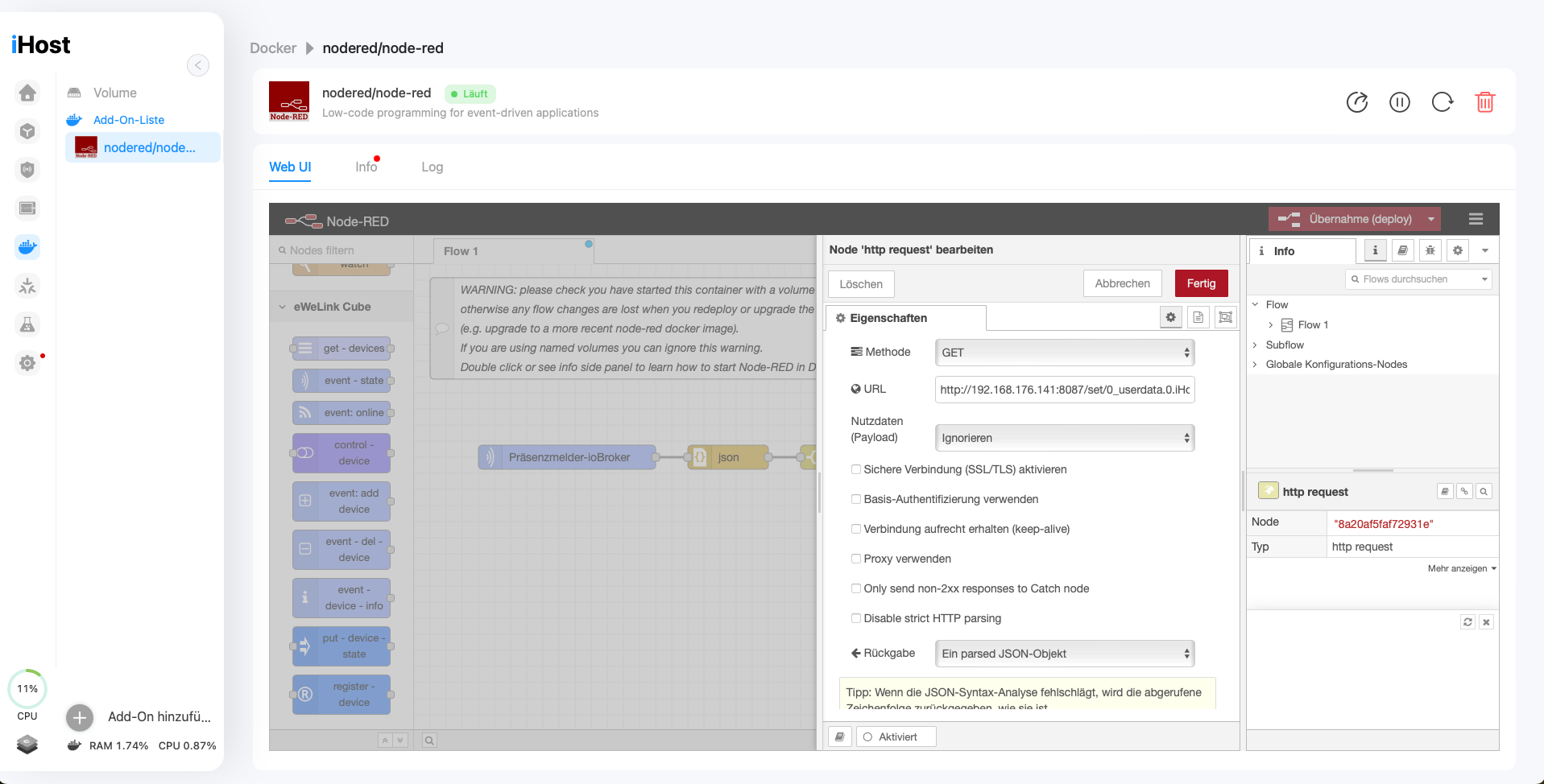 SONOFF iHost mit ioBroker vernetzen - Hobbyblogging